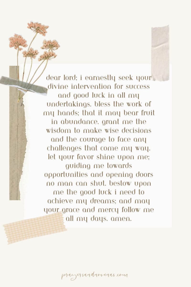 21+ Prayers for Good Luck: Prayers for Fortune, Success, Blessing